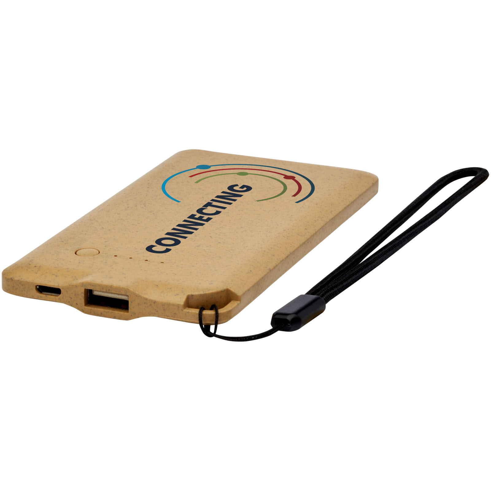 Eco and compact powerbank with cable with logo